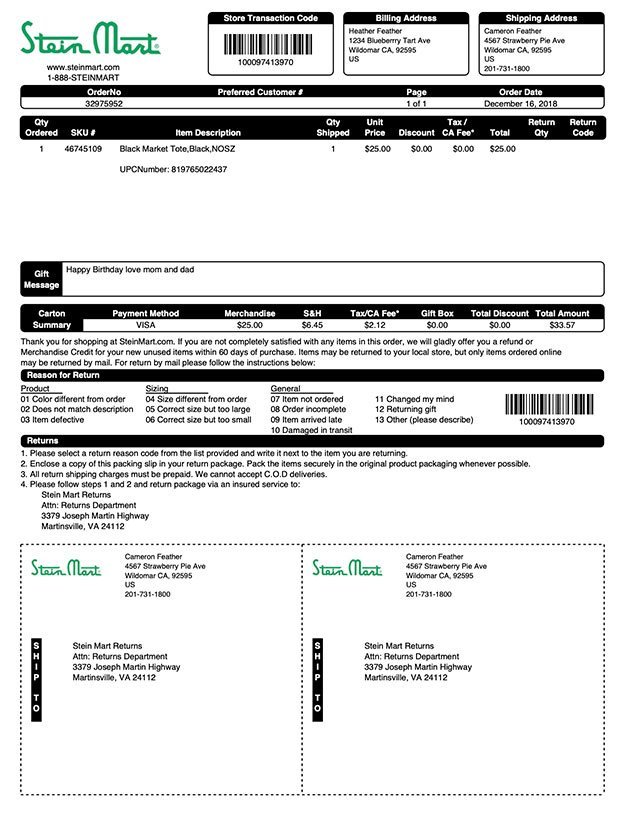 Generate retailer-branded packing slips without costly errors